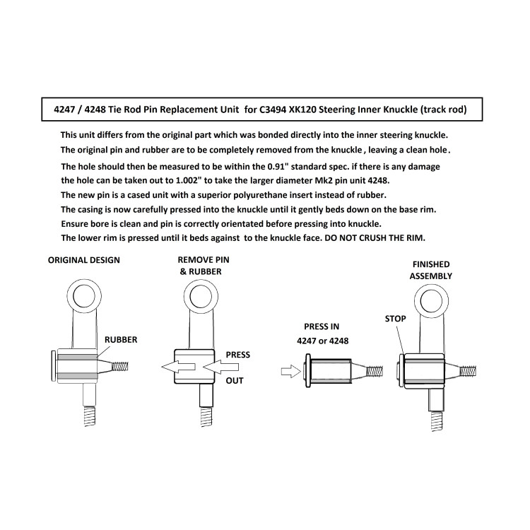4232 XK120 Steering Cross tube