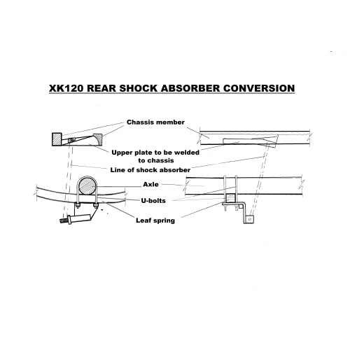 SE405 XK120 Rear Telescopic Shock Absorber Conversion Kit